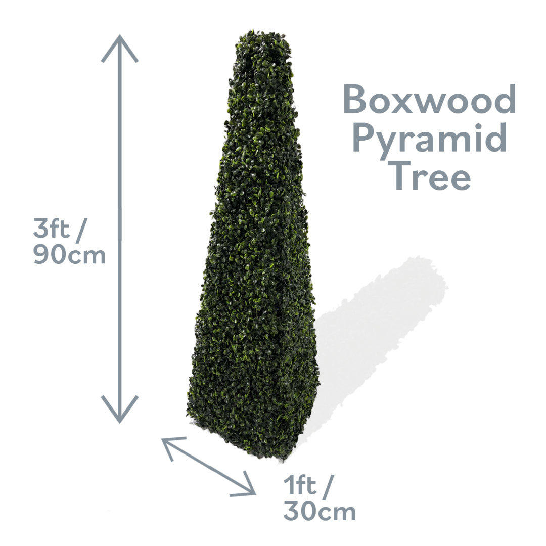 3ft Pyramid Obelisk Boxwood Topiary Tree – Best Artificial