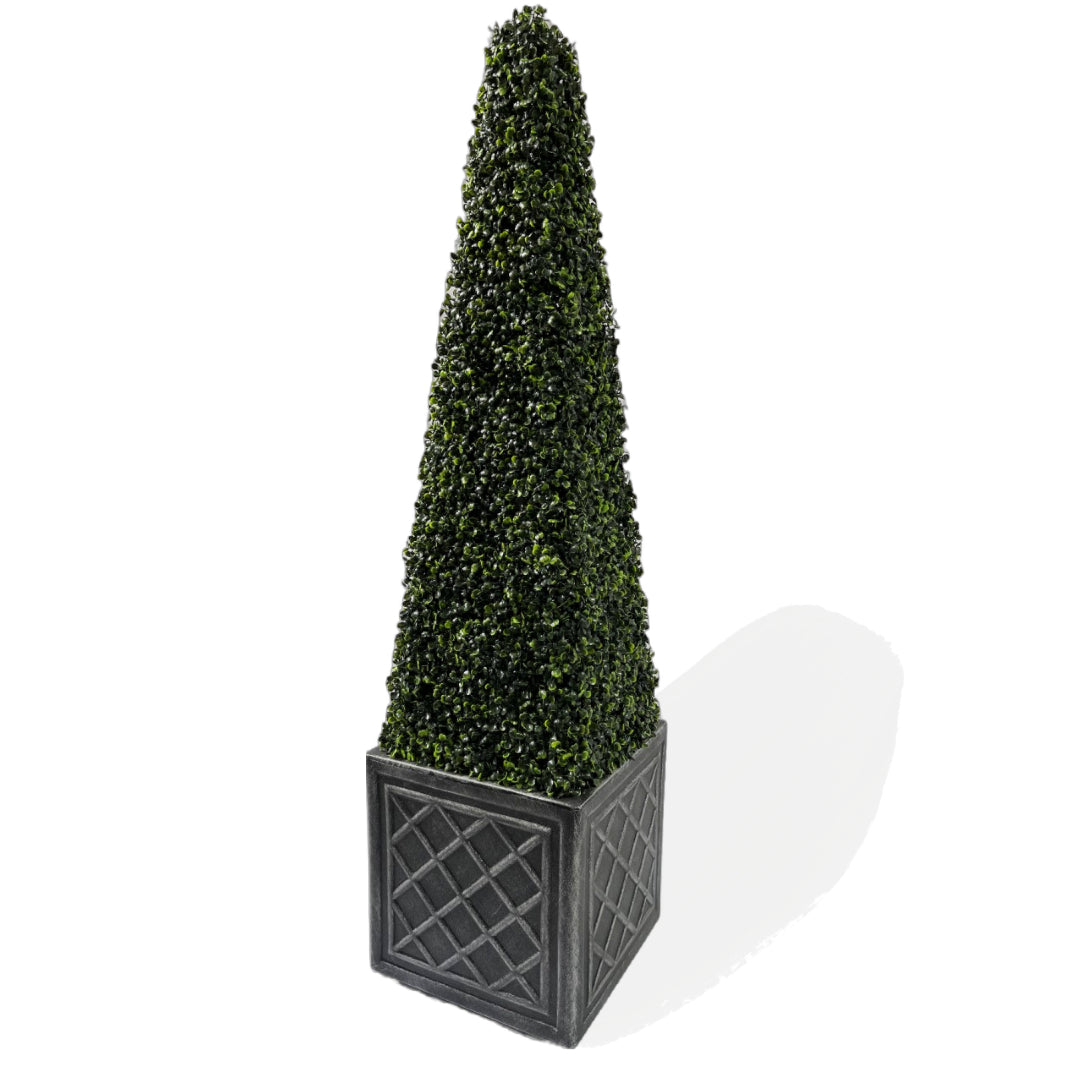 3ft Pyramid Obelisk Boxwood Topiary Tree – Best Artificial
